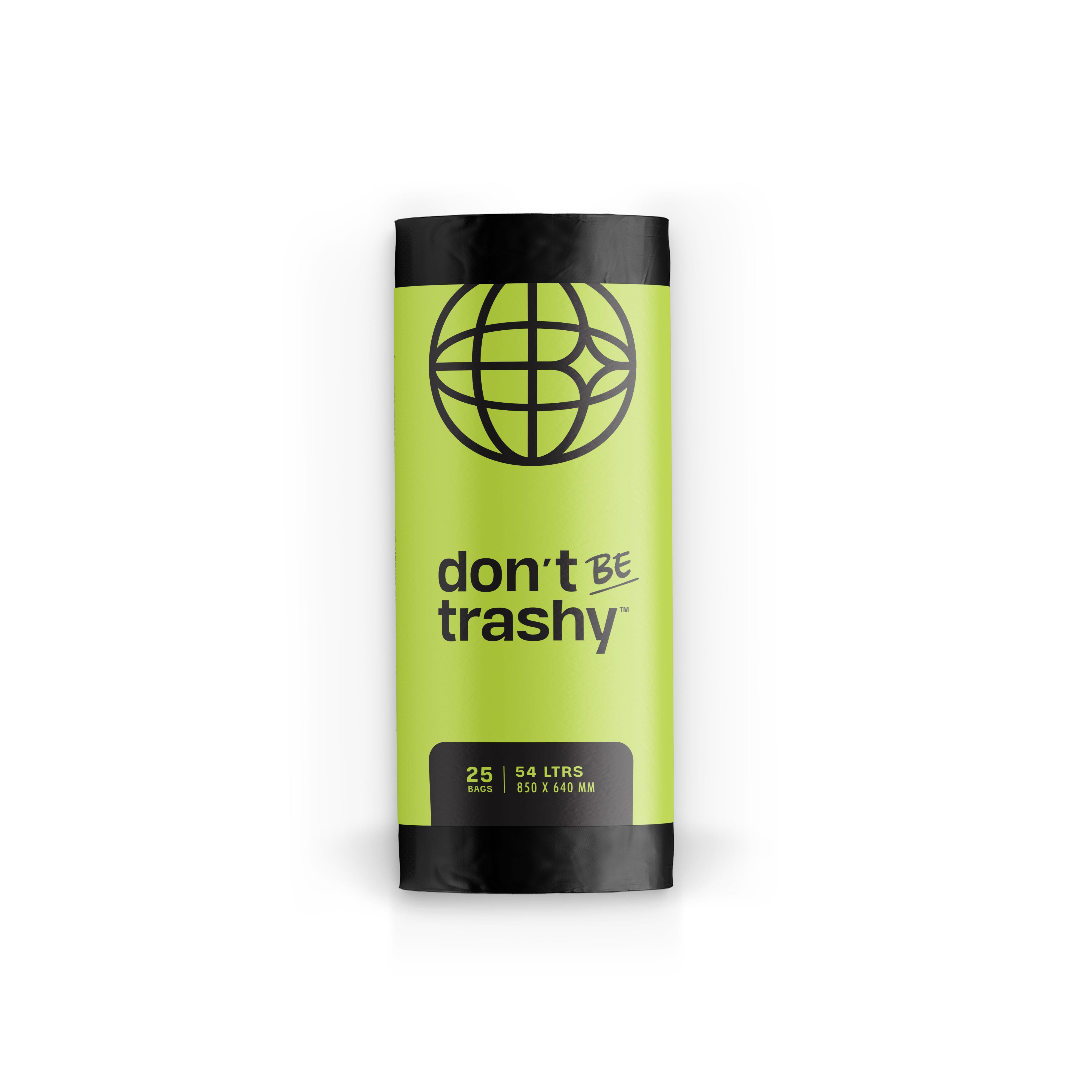 54L Black Recycled Garbage Bags – Dont Be Trashy